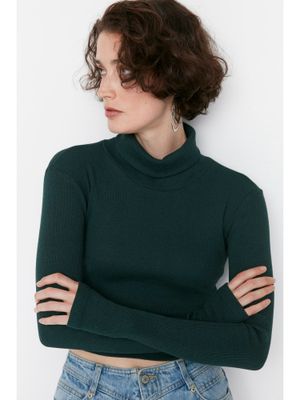 Buy Trendyol Womens Emerald Green Textured Top Online
