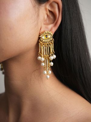 Buy Theater Gold Tushina Drop Earrings Online