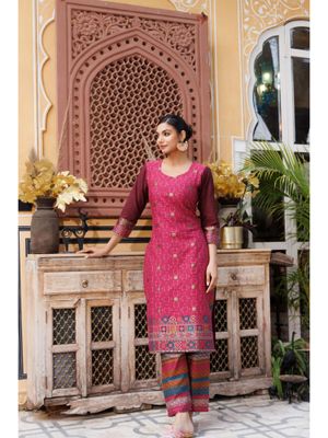 Buy Kidar Women Printed Co-Ords (Set of 2) (S) Online