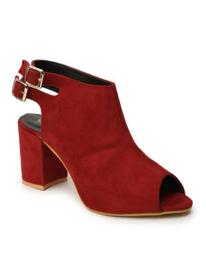 Buy VALIOSAA Solid Red Peep Toes Online