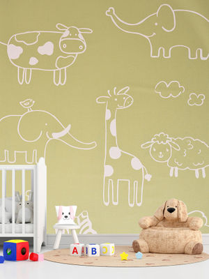 Bonhomie Wall Decor : Buy Bonhomie Green Wallopedia Wall Sticker ...