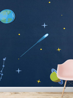 Bonhomie Wall Decor : Buy Bonhomie Blue Wallopedia Nature Wall Sticker ...