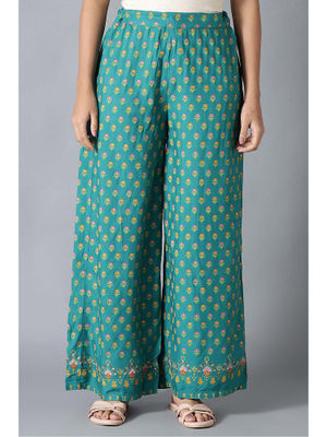 Buy W Green Floral Parallel Pant Online