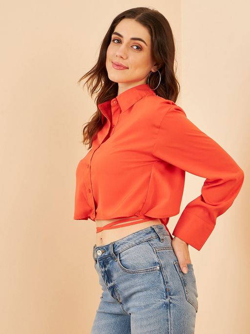 solid orange color shirt