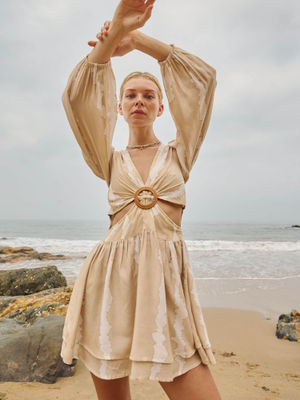 Buy Essgee Tan Finora Tie Dye Dress Online