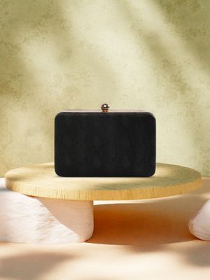 Buy Caprese Lillie Box Clutch Black Online