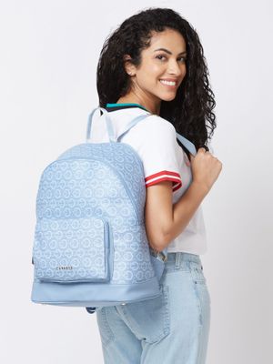 Buy Caprese Cleo Laptop Backpack Powder Blue Online