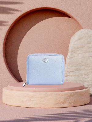 Buy Caprese Mia Wallet Zip Around Pearl Blue Online