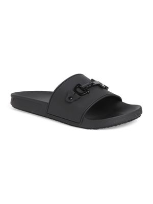 Buy Aldo Loungeslide Synthetic Black Solid Slides Online