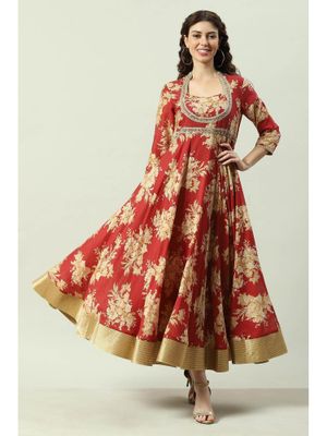 Biba Ethnic Dresses : Buy Biba Wine Flared Fusion Wear Online | Nykaa ...