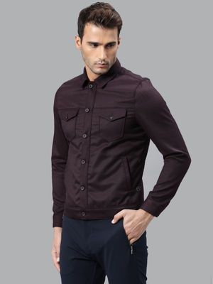 Buy Rare Rabbit Maroon Truckers Jacket Online