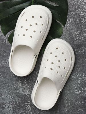 Buy Carlton London Textured Clogs Off White Men Online