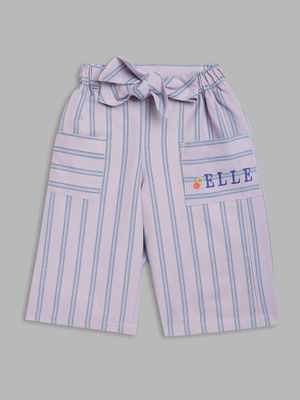 Buy Elle Kids Girls Pink Striped Trousers Online