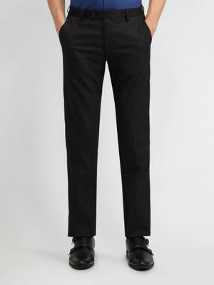 Buy Arrow Blue Mid Rise Check Formal Trouser (30) Online