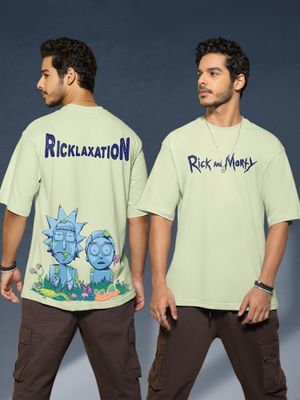 Buy Bewakoof Official Rick and Morty Merchandise Men's Green Stoned ...