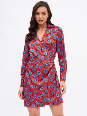 Buy Kibo Red Polyester Dress For Women Online