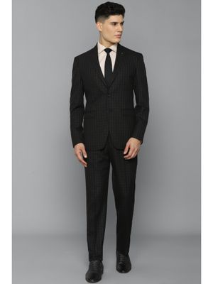 Louis Philippe Suits : Buy Louis Philippe Men Black Slim Fit Check ...