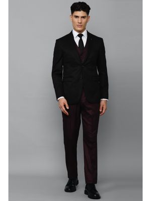 Louis Philippe Suits : Buy Louis Philippe Men Black Slim Fit Textured ...