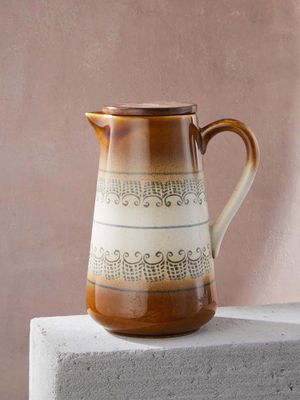 Buy Fabindia Chavi Ceramic Water Jug With Lid Online