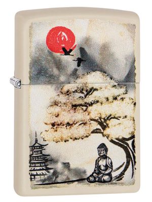 Buy Zippo Pagoda Bonsai Buddha Design Windproof Pocket Lighter Online