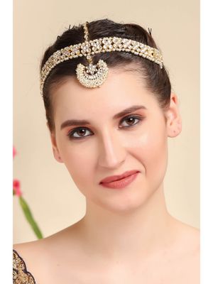 Buy Auraa Trends Traditional Kundan Gold Plated Sheeshpati Mathapati Online