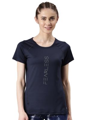Buy Enamor Dry Fit Antimicrobial Basic Active T-Shirt for Women with Typographic Print Online
