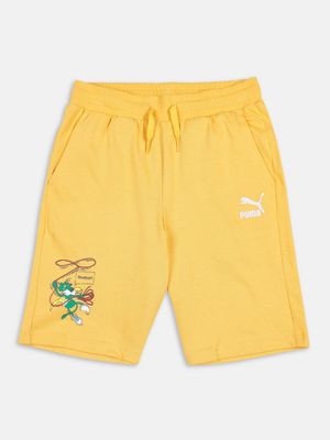 Buy Puma Super Graphic Boys Yellow Shorts Online