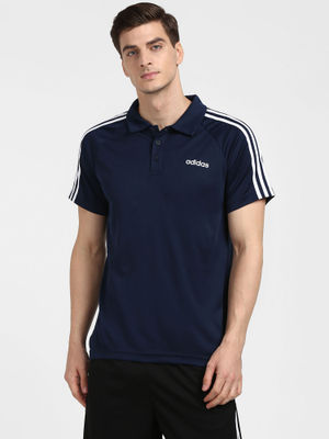 Buy adidas M Cls Polo Blue Training Polo Shirts Online