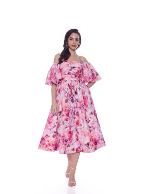 Buy Verano By Tanya Pink Noelle Midi Dress Online