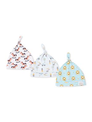 Buy Giggles & Wiggles Rocky Roars Cotton Cap Set of 3 for Newborn ...