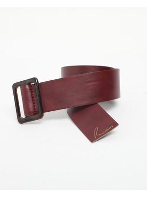 Buy RAREISM France Primary Maroon Leather Belt (32) Online