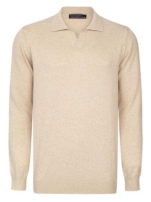 Buy Felix Hardy Men Beige Polo Neck Long Sleeve Pullover Sweater (S) Online