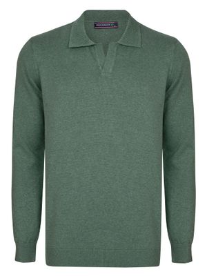 Buy Felix Hardy Men Green Polo Neck Long Sleeve Pullover Sweater (S) Online