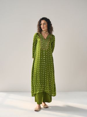 Buy Label Mansi Nagdev Willow Kurta and Pants (Set of 2) Online