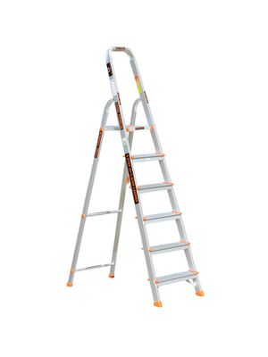 Buy Prime Premium 6Steps(5+1) Foldable Aluminium Ladder Serrated Steps ...