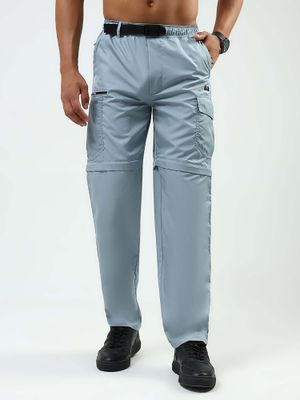 Buy Monte Carlo Men Solid Grey Cargo (M) Online