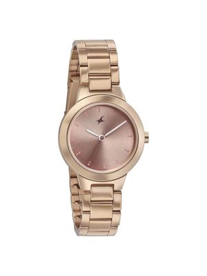 Buy Fastrack Pulse Quartz Analog Rose Gold Stainless Steel Strap Watch ...
