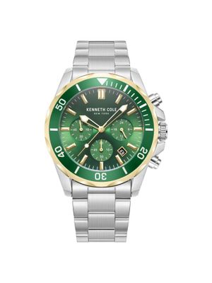 Buy Kenneth Cole Quartz Chronograph Green Dial Metal Strap Watch for ...