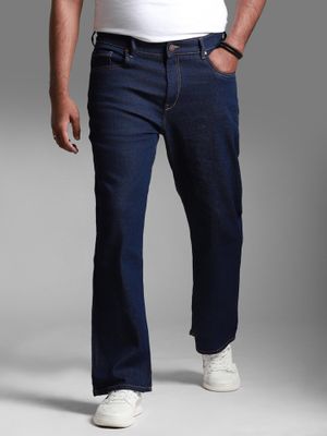 Buy High Star Plus Size Men Mid-Rise Bootcut Stretchable Jeans online