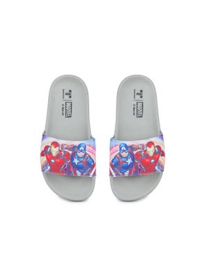 Buy toothless Marvel Avengers Kids Boys Grey Slides Online
