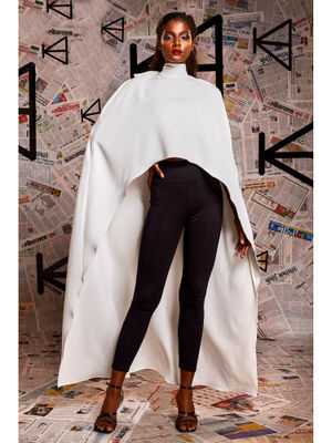 Buy Echke White Halter Cape (XS) Online