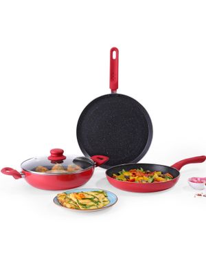 Buy Wonderchef Milano Non Stick Cookware 4 Piece Set Online