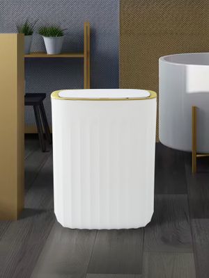 Buy UMAI 12L Stainless Steel Dustbin- White & Gold Online