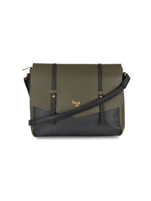 Buy Baggit Passenger Y G Z Green Medium Sling Bag Online