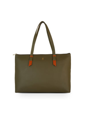 Buy Baggit Rotate Green Large Tote Handbag Online