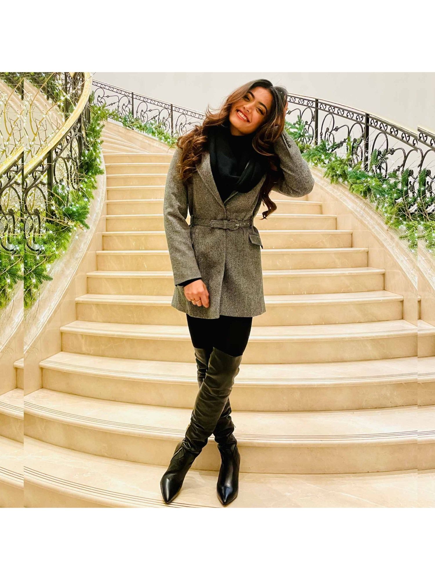 Buy Saint G Brigitte Black Stretch Napa Thigh High Boots Online
