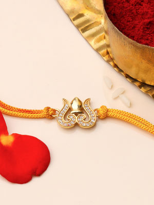 Buy GIVA Sterling Silver Golden Divine Symbol Rakhi Online
