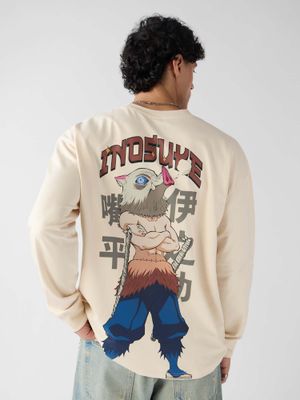 Buy The Souled Store Official Demon Slayer: Inosuke Men Oversized T ...