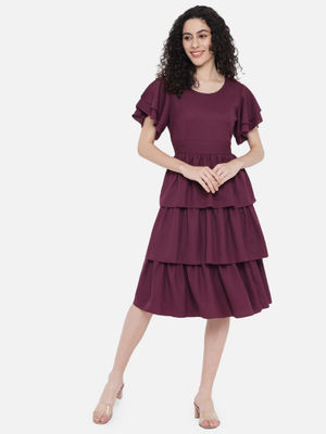 Buy Trend Arrest Multi Layer Flare Dress Online