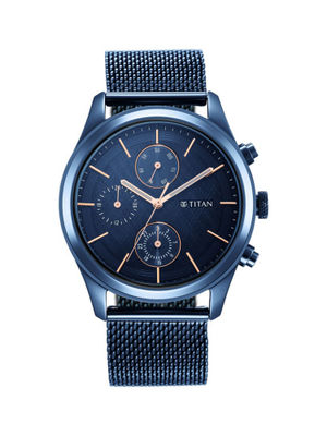 Buy Titan 1805QM02-Blue Dial Analog Watch for Men Online
